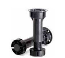 Plinth Legs (1b Plinth adjusting foot with cover cap, plastic, black ...