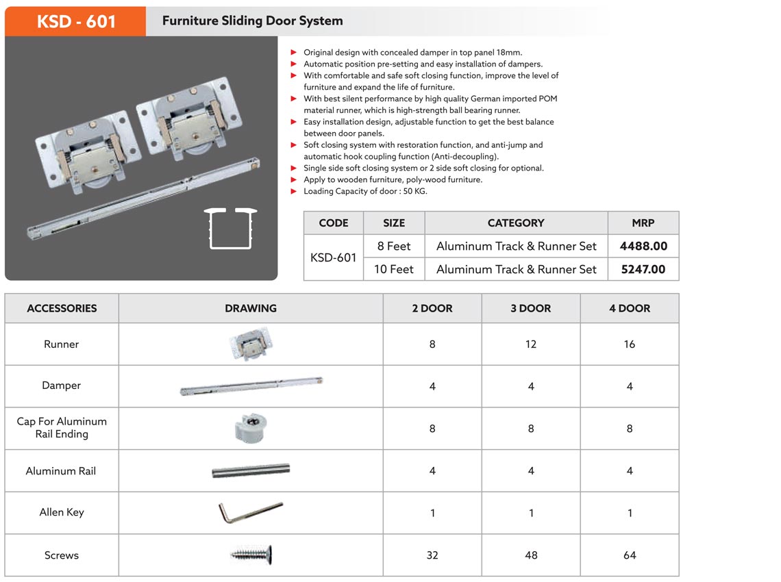 SLIDING DOOR SYSTEM (KDS_601)
