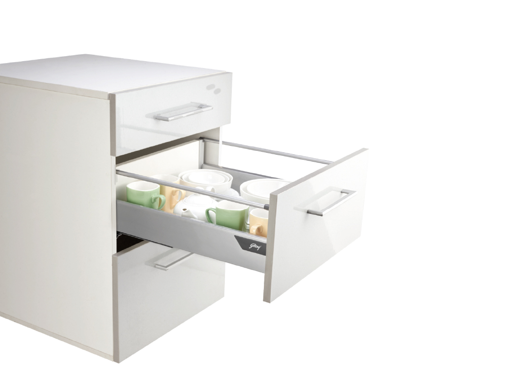 Drawer System With Single Rail(White) (5683)