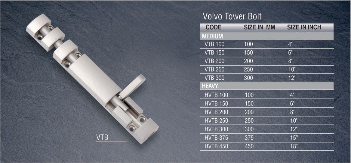 Volvo Tower Bolt (Heavy) (HVTB_100)