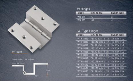 W Type Hinges (WTH)